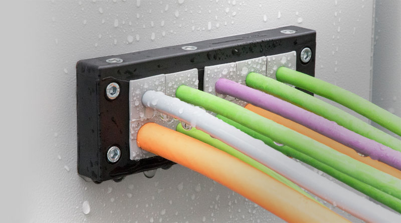 KEL-ER CR split cable entry frames for cleanroom applications / IP66 / UL Type 12/4X
